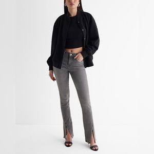 Express | Jeans | Nwt Express Mid Rise Gray Wash Skyscraper Jeans Size ...